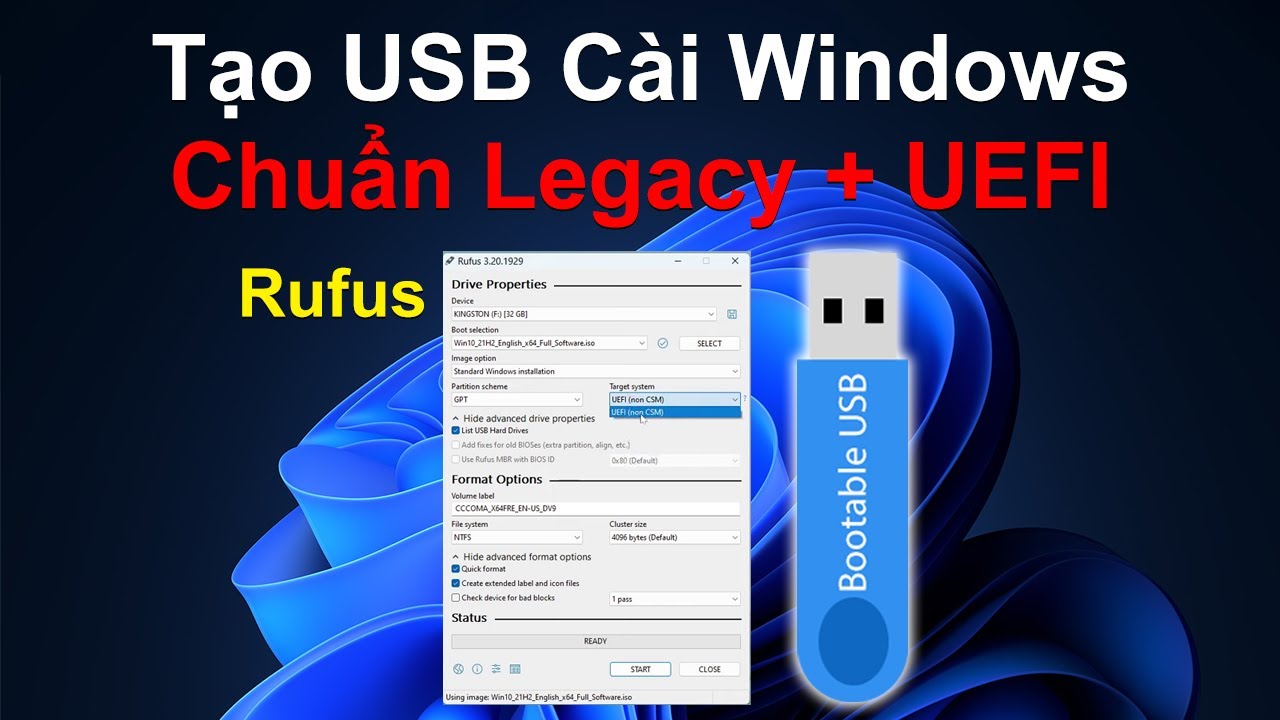 Làm sao để Rufus tạo USB boot vừa cho UEFI, vừa cho Legacy? | AI Hay ...