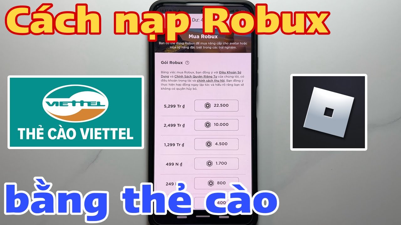Nạp Robux bằng thẻ Viettel qua VNG: Hướng dẫn an toàn và hiệu quả? | AI ...