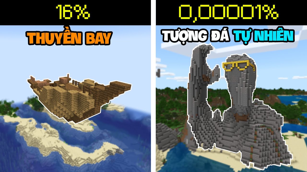 Top 10 công trình hiếm nhất minecraft và tỉ lệ xuất hiện của chúng | AI ...