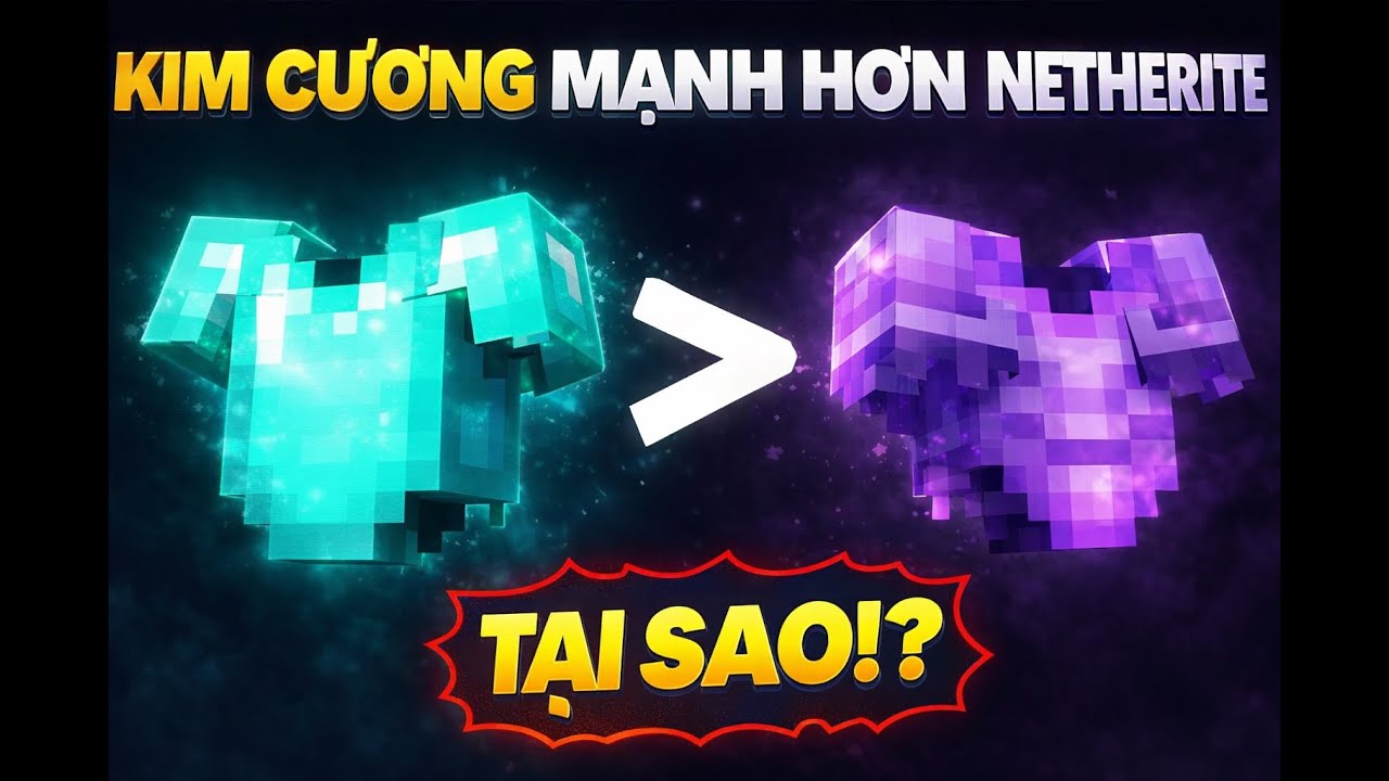 Netherite hay Kim cương: Giáp nào thực sự mạnh hơn trong Minecraft ...
