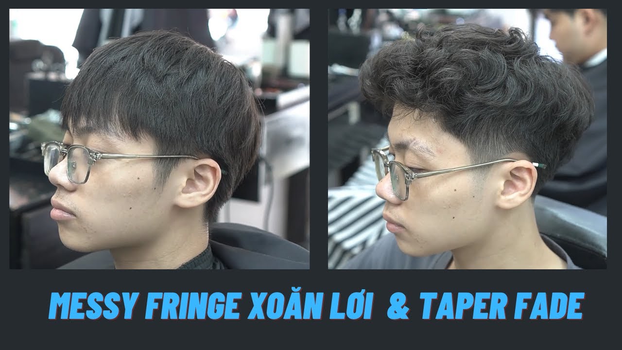 Gáy taper fade hay gáy thường phù hợp hơn với kiểu tóc Messy Fringe ...