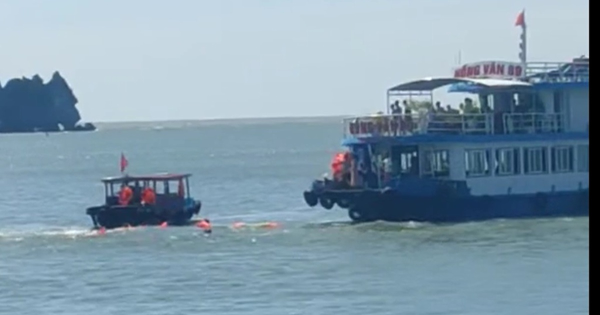 CLIP: Tàu du lịch đâm chìm tàu vỏ gỗ trên vịnh Lan Hạ, một phụ nữ tử ...